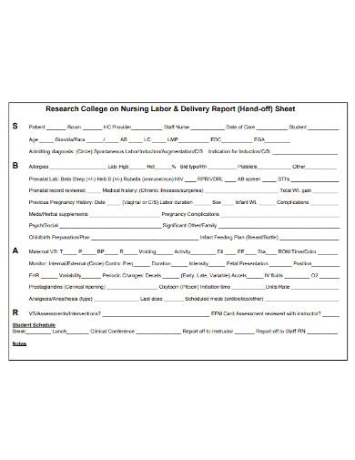 5 Nursing Handoff Report Examples To Download