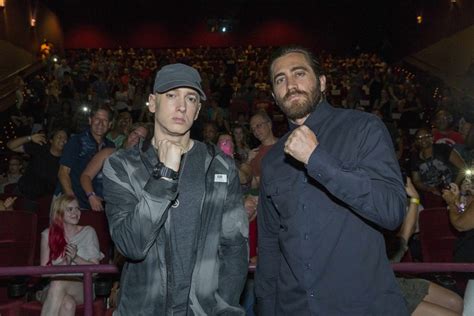 Jake Gyllenhaal And Eminem Crash Southpaw Screening Aced Magazine