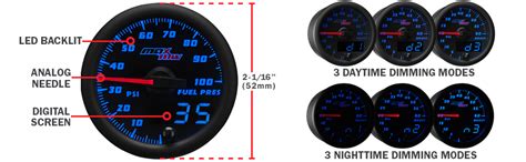 Maxtow Double Vision 100 Psi Fuel Pressure Gauge Kit Includes