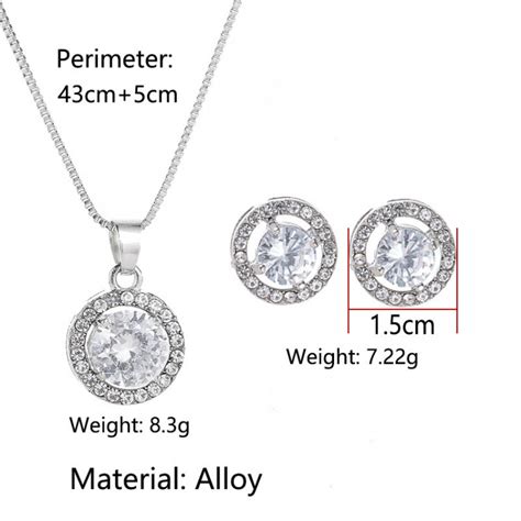 Комплект біжутерії покриття срібло з кристалами №9909 9909 купити недорого в інтернет магазині