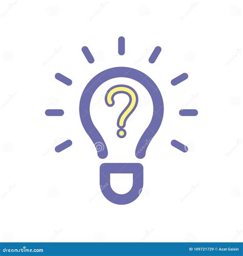Light Bulb Help Idea Icon Stock Vector Illustration Of Button 109721729
