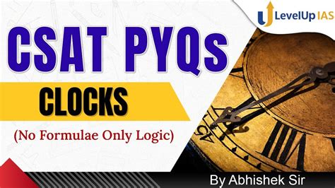 Csat Pyqs Topic Wise Clocks Upsc Cse Prelims 2024 Levelup Ias Youtube
