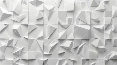 Geometric Abstract White 3d Polyethylene Wall Texture Premium Ai