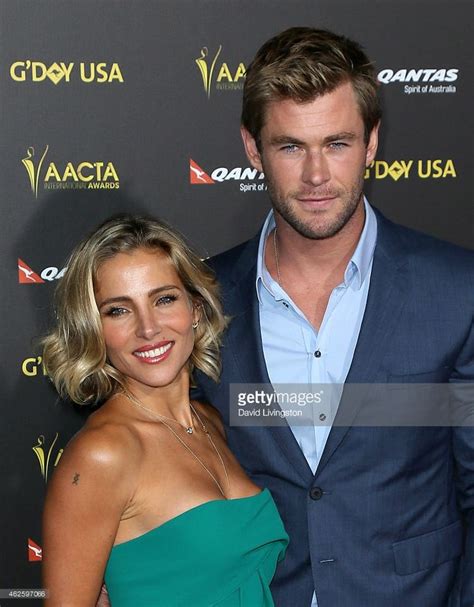 Actress Elsa Pataky L And Husband Actor Chris Hemsworth Attend The