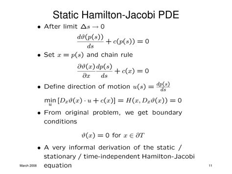Ppt Hamilton Jacobi Equations For Optimal Control And Reachability Powerpoint Presentation