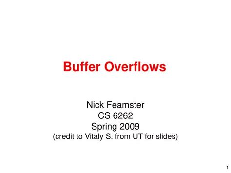 Ppt Buffer Overflows Powerpoint Presentation Free Download Id421538