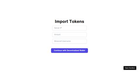 Synex Coin Importer Test Codesandbox