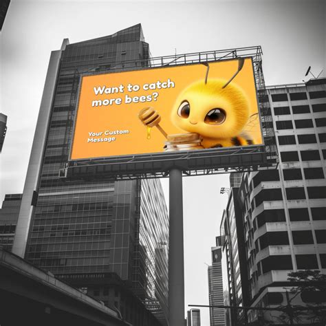 Bumble Bee Billboard Editable Billboard Design Template