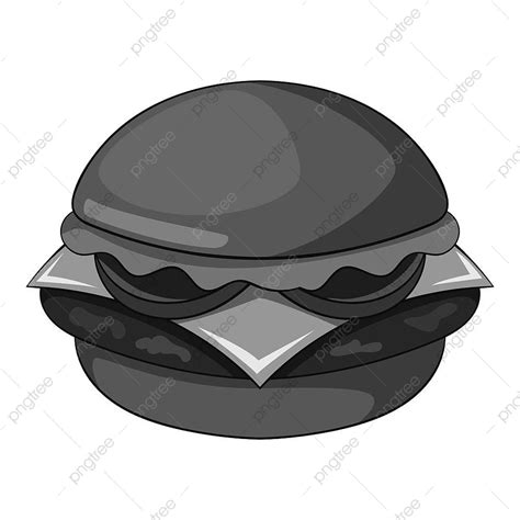 흰색 배경 벡터 일러스트 레이 션에서 절연 흑백 스타일에서 햄버거 아이콘 치즈 버거 혈액 요소 질소 목적 Png 일러스트 및 벡터 에 대한 무료 다운로드 Pngtree