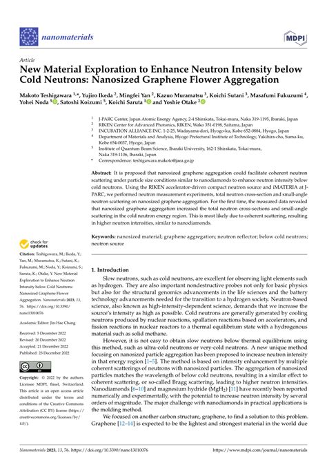 Pdf New Material Exploration To Enhance Neutron Intensity Below Cold