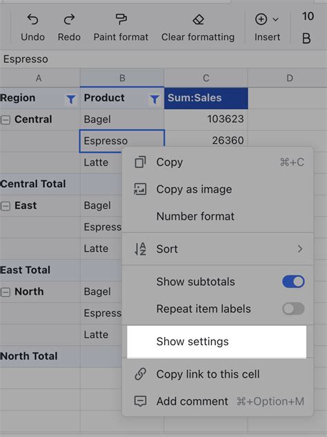 Change The Display Settings Of Pivot Tables