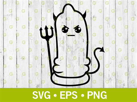 Angry Satan Devil Cartoon Condom Svg Adult Condom Svg Erotic Clipart