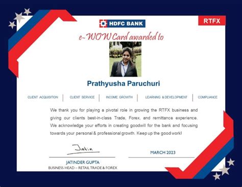 Prathyusha Paruchuri På Linkedin Hdfcbank