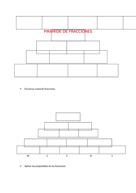 Matematicas Escenario 7 PIRAMIDE DE FRACCIONES Iniciamos Sumando