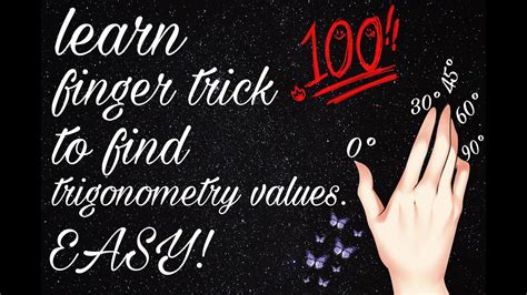 Easy Way To Learn Trigonometry Values For X Class Finger Trick YouTube