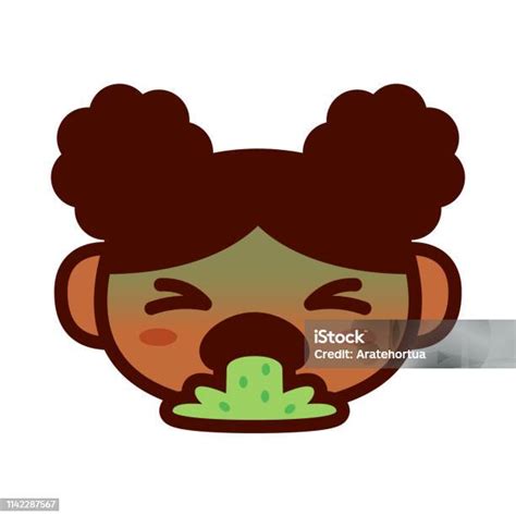 卡通表情符號在白色背景下的嘔吐向量圖形及更多人的頭部圖片 人的頭部 人體部分 卡哇伊 Istock