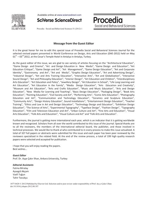 Pdf Message From The Guest Editor
