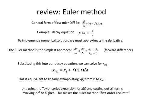 Ppt Introduction To The Runge Kutta Algorithm For Approximating
