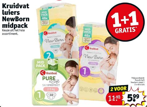 Kruidvat Luiers NewBorn Midpack X Stuks Gratis Aanbieding Bij Kruidvat