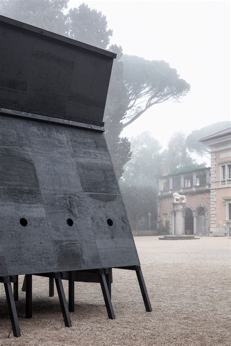 Buero Wagner Creates Adaptable Black Timber Pavilion In Rome
