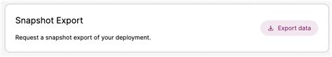 Exporting Data Snapshots Convex Developer Hub