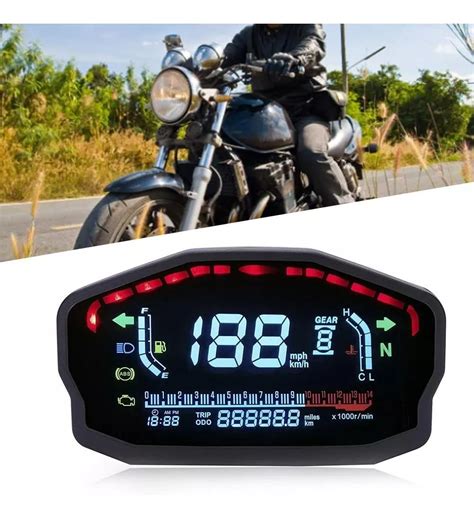 Medidor Digital LED Universal para Motocicleta con Odómetro y Función de Indicación de Luces de