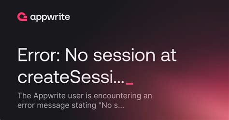 Error No Session At Createsessionclient Threads Appwrite