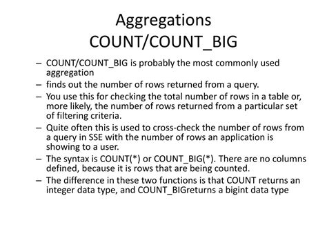 Ppt T Sql Essentials Chapter 12 Aggregation Powerpoint Presentation