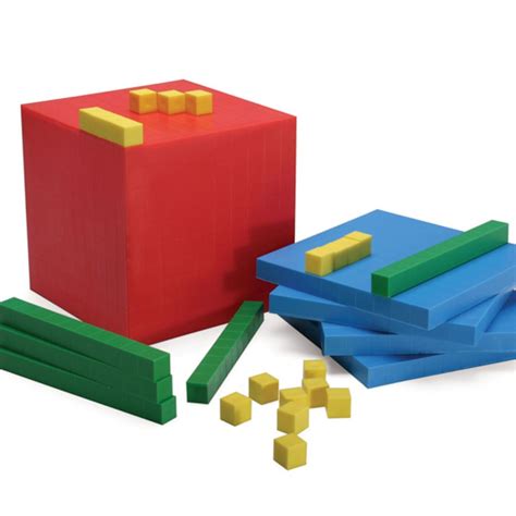 Multi Coloured Base Ten Class Set 184pcs Base Ten Teaching Place
