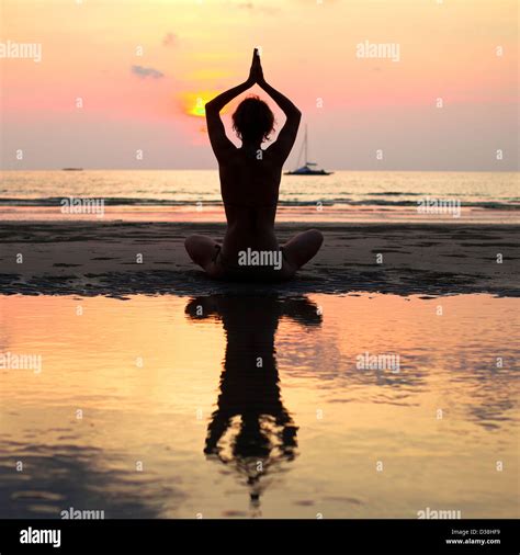 Sunset Beach Yoga Girl