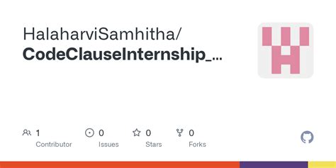 GitHub HalaharviSamhitha CodeClauseInternship CountDownTimer