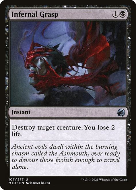 Infernal Grasp Innistrad Double Feature Mtg Print
