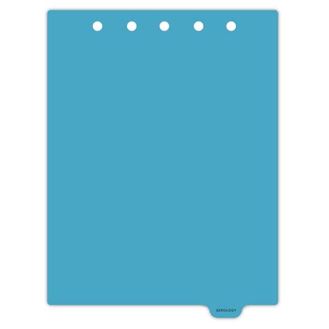 Carstens Heavy Duty Serology Plastic Ring Binder Dividers Bottom Tab