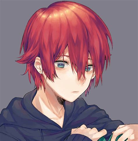 Аниме парни с красными волосами фото и картинки 16 штук