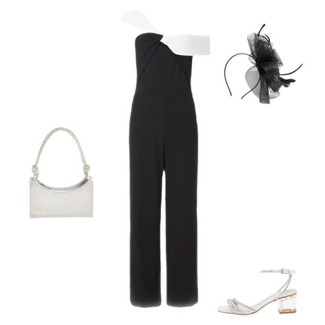 Black Contrast Bardot Jumpsuit Quiz Clothing