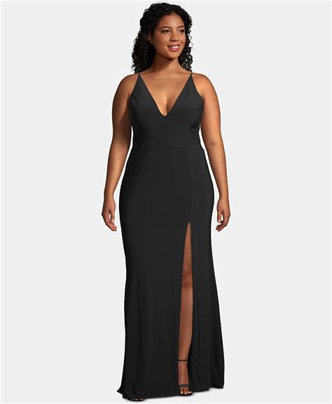 Xscape Plus Size Embellished Illusion Inset Gown Macys