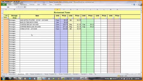 Recipe Costing Spreadsheet Db Excel Com