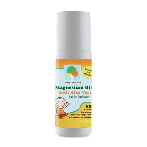 Kid Safe Magnesium Oil Roll-on. Gentle blend of Magnesium Oil and Aloe ...
