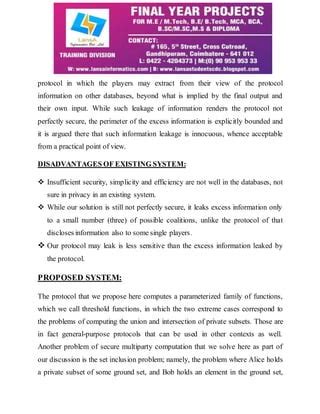 Secure Mining Of Association Rules In Horizontally Distributed Databases PDF