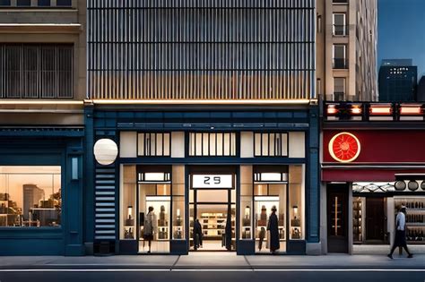 Premium Ai Image Japases Storefront Facade For 2d Game Design Background