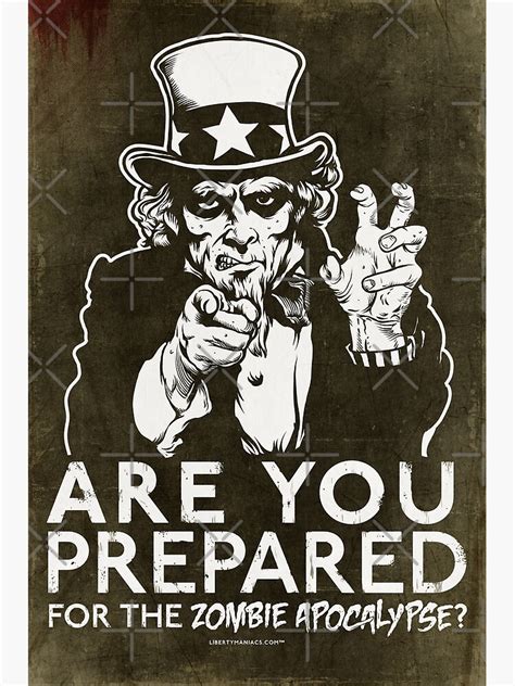 Zombie Apocalypse Poster By Libertymaniacs Redbubble