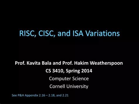 Ppt Risc Cisc And Isa Variations Powerpoint Presentation Free Download Id 1581343