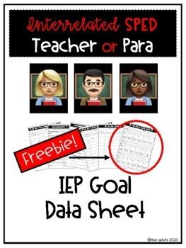 IEP Goal Data Sheet By Mama Linds Designs TPT