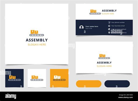 Assembly Logo Design With Editable Slogan Branding Book And Business Card Template Stock Vector