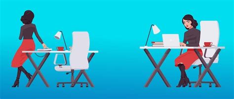 Premium Vector Set Of Attractive Hot Office Girls Young Adult
