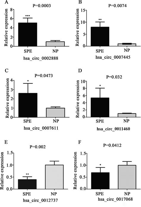 Qrt Pcr Confirmed The Rna Seq Data Of The Six Circrnas Four