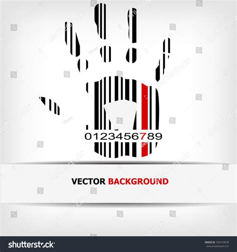 identification red bar code handprint photos and images and pictures