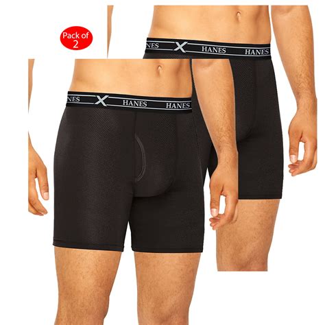 Hanes Hanes Ultimate Mens Freshiq X Temp Air Long Leg Boxer Briefs