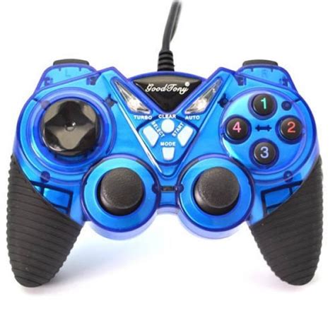 Джойстик за компютър лаптоп Double Shock Controller Usb 2 0 Син Emag Bg