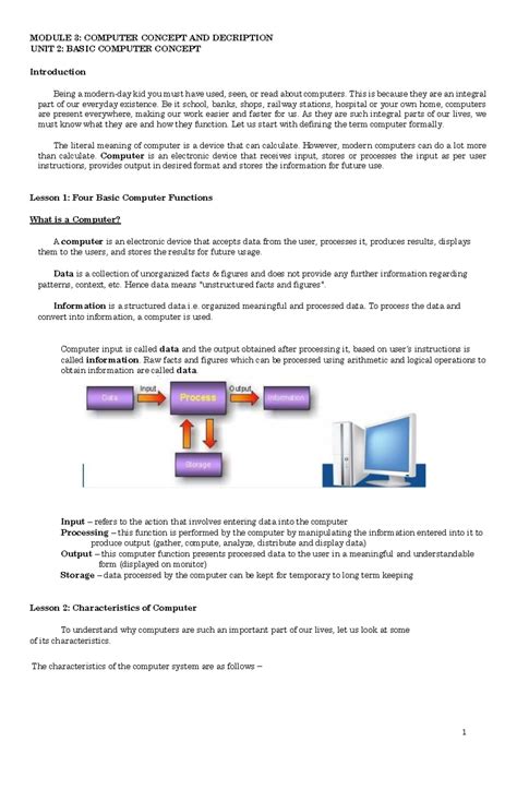 Module 3 Basic Computer Functions Module 3 Computer Concept And